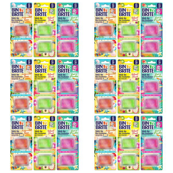 Bin Brite Stick On Bin Freshener – 2pc Assorted Pack | Long-Lasting Od ...